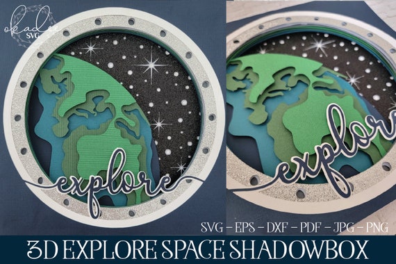 3d Space Shadowbox 3D Earth Mandala Layered Shadowbox Svg - Etsy