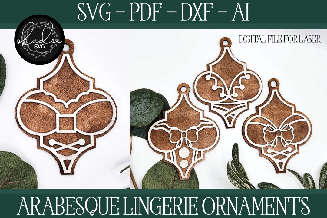 Arabesque Ornament, Laser File, Laser Cut Lingerie, Glowforge Arabesque ...