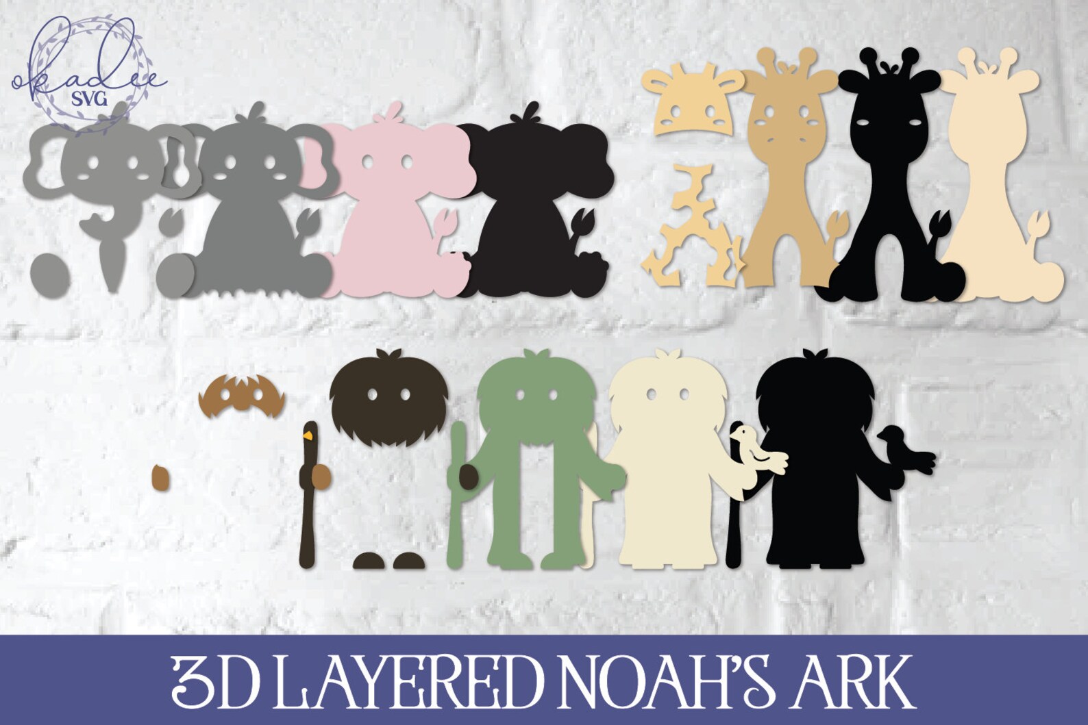 3D Layered Noah's Ark, Layered Papercut SVG, Noah's Ark SVG, Religious ...