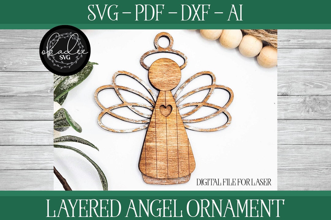 Angel Laser File, Laser Cut Angel, Glowforge Angel, Laser Angel SVG ...