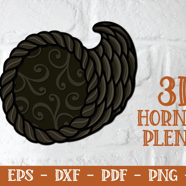 3d Cornucopia Svg - Etsy