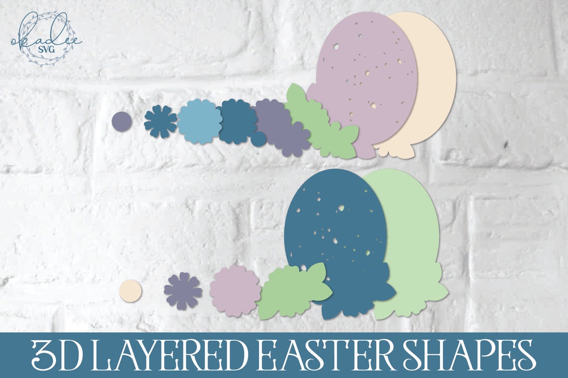 3D Easter Shape SVG, Layered Easter Cut File, Easter Papercut Svg ...