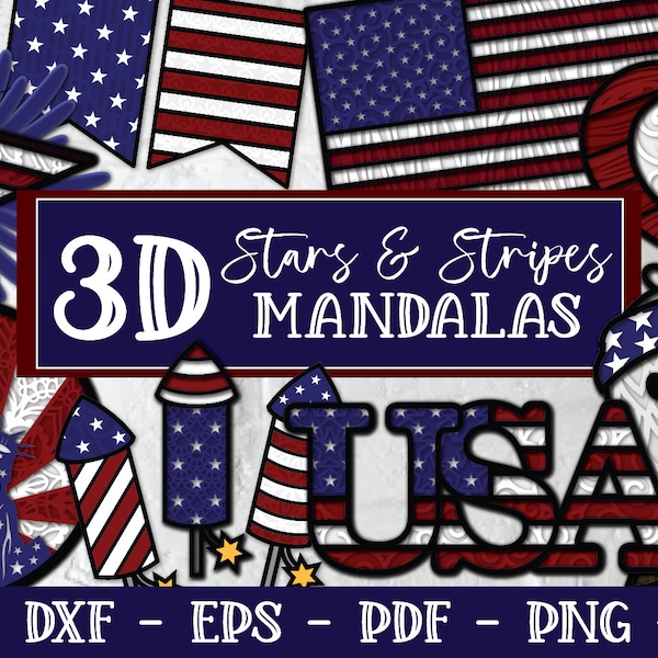 4th of July Mandala - Etsy