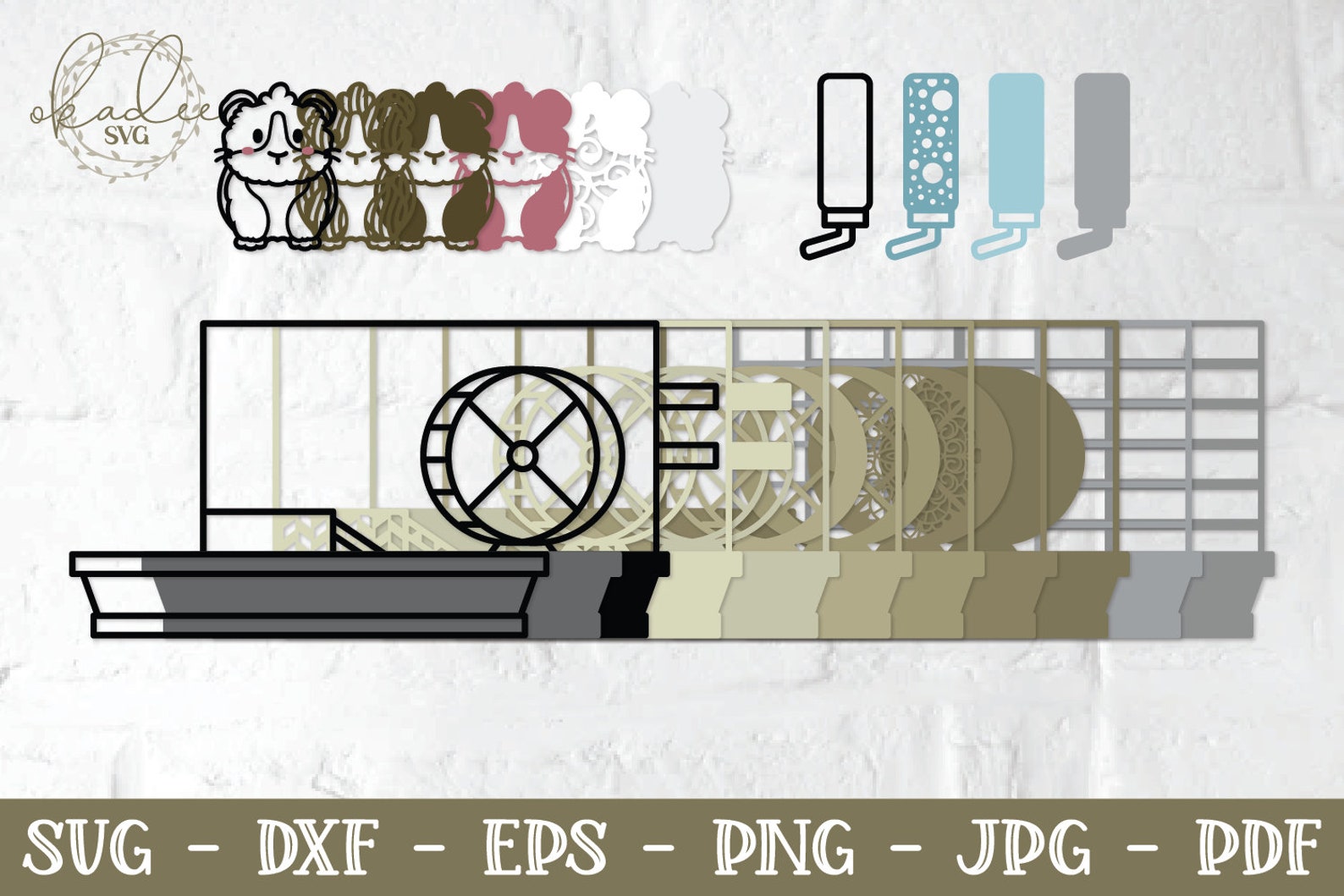 3D Hamster Cage SVG Layered Hamster SVG Hamster Mandala SVG | Etsy