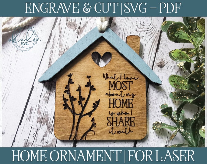 Boho House New Home Real Estate Ornament Laser Glowforge SVG File - Etsy Australia