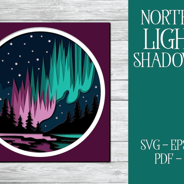 Northern Lights 3d Svg - Etsy