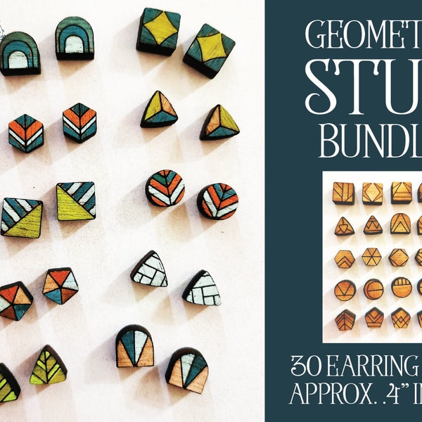 Stud Earrings Svg - Etsy