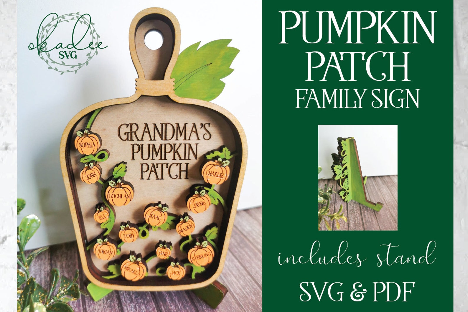Pumpkin Sign SVG, Laser Cut File, Glowforge Cut File, Grandma's Pumpkin ...