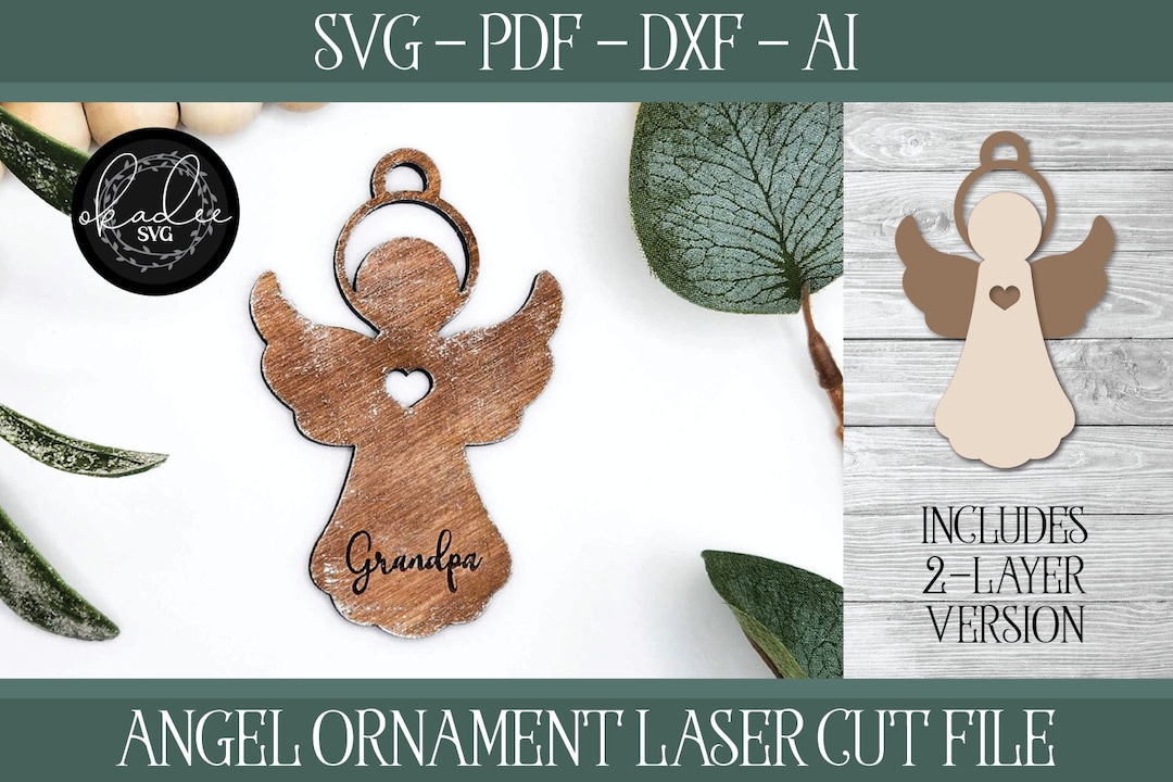 Angel Laser File, Laser Cut Angel, Glowforge Angel, Laser Angel, Angel ...