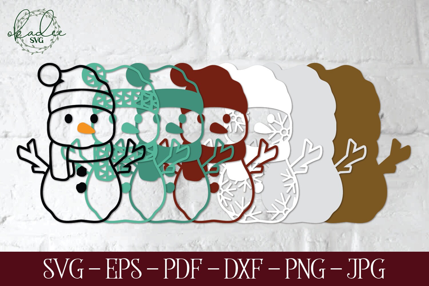 3D Snowman Family SVG 3D Layered Snowman Svg 3D Snowman Svg | Etsy