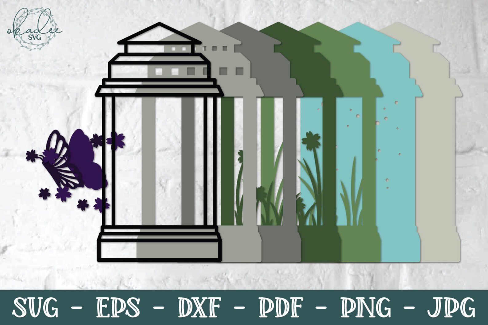 3D Memorial Lantern, 3D Memorial SVG, Layered Memorial, 3D Cardinal SVG ...