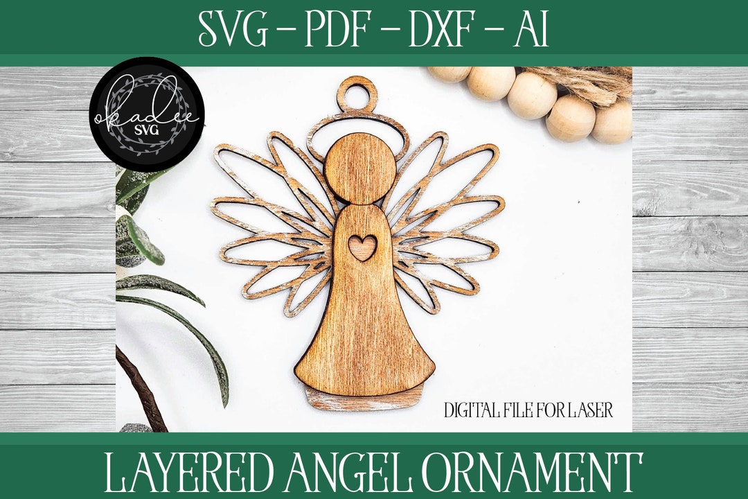 Angel Laser File, Laser Cut Angel, Glowforge Angel, Laser Angel SVG ...