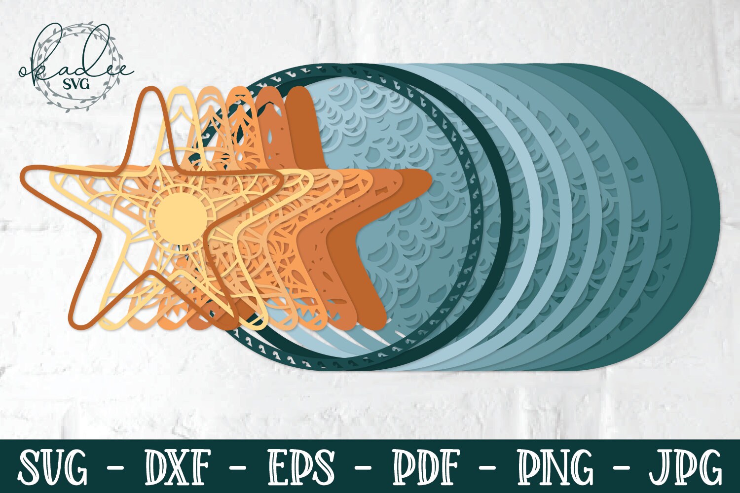 3D Beach Mandala SVG 3D Mandala SVG Layered Mandala SVG | Etsy Canada