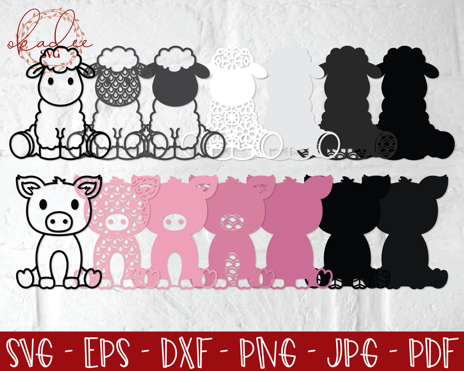 3D Farm Characters Bundle Layered Farm SVG 3D Farm SVG 3D - Etsy