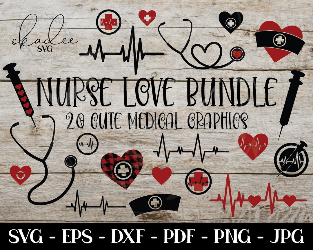 Nurse Love SVG, Medical SVG Bundle, Essential Services SVG, Rn ...