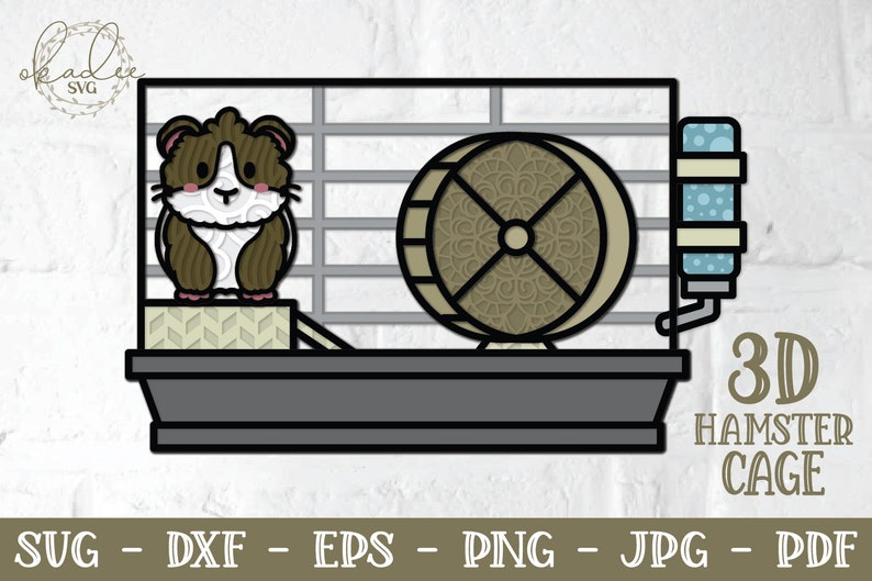 3D Hamster Cage SVG, Layered Hamster SVG, Hamster Mandala SVG, 3D ...