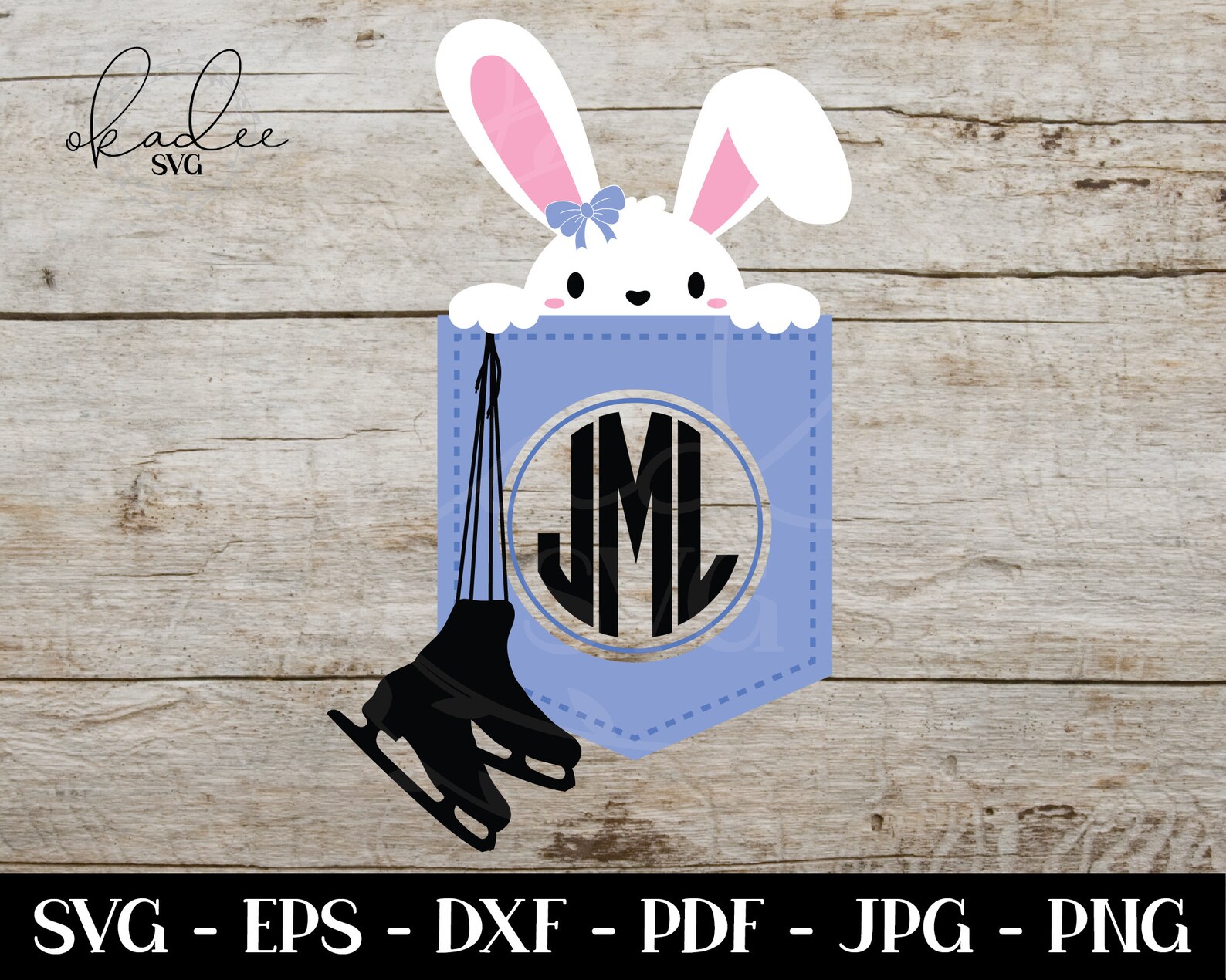 Figure Skating SVG, Easter Bunny SVG, Skating Easter SVG, Split ...