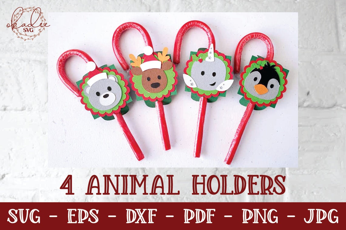 Candy Cane Holder SVG 3D Christmas SVG Layered Christmas - Etsy UK