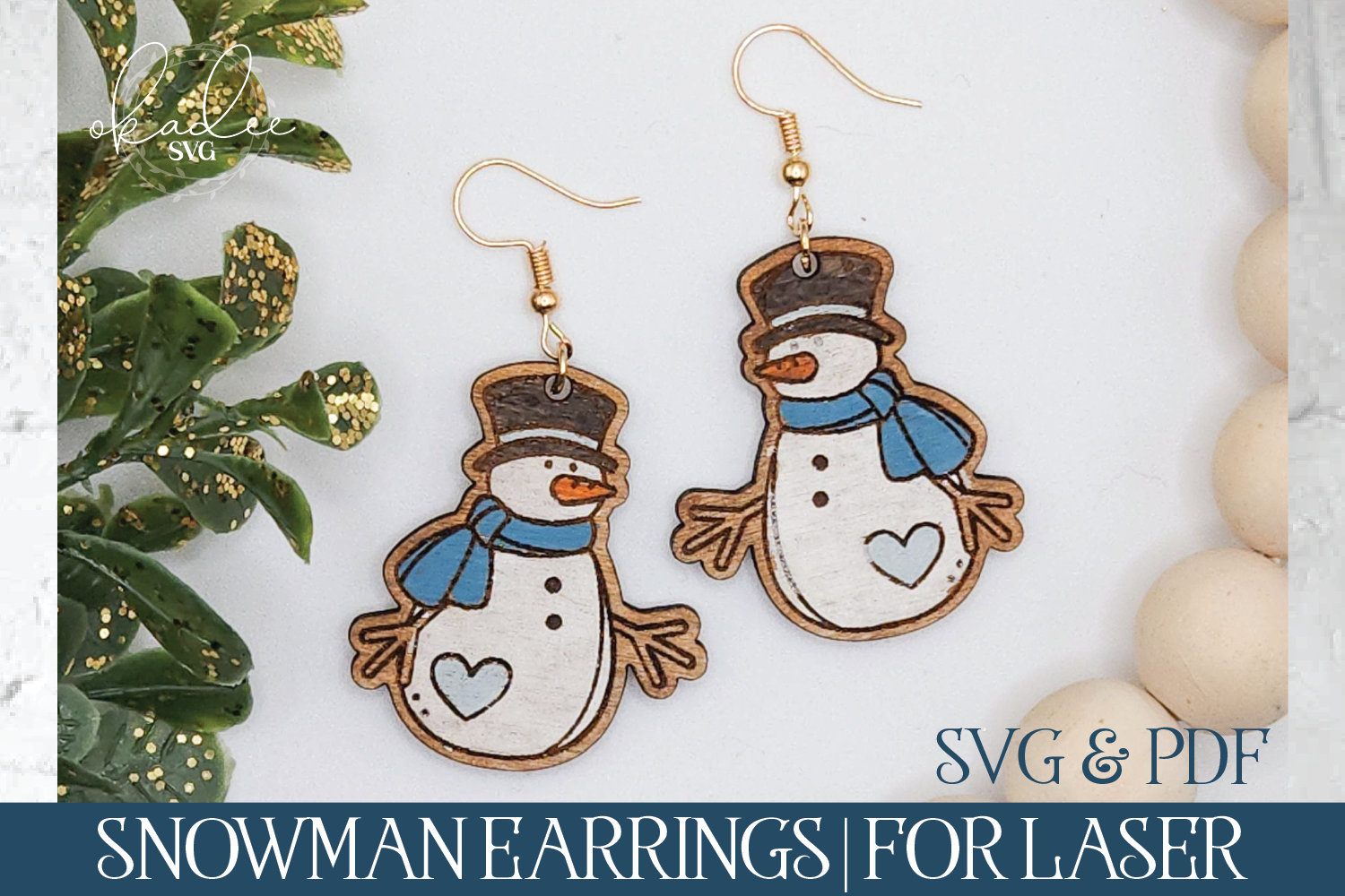 Snowman Earring SVG Laser Cut Earring Glowforge Earring - Etsy