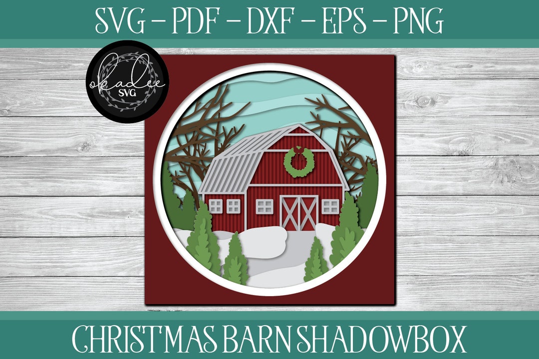 3D Barn Shadowbox, Shadowbox Cut File, Cricut Shadowbox, Farm Shadowbox ...