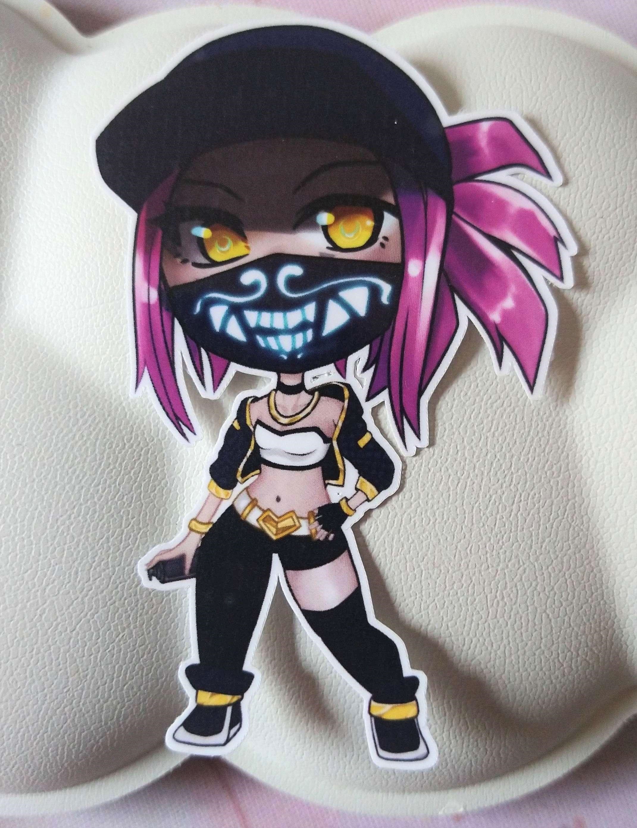 Cute Chibi KDA Popstars Anime PC Gamer Vinyl Waterproof Stickers for ...