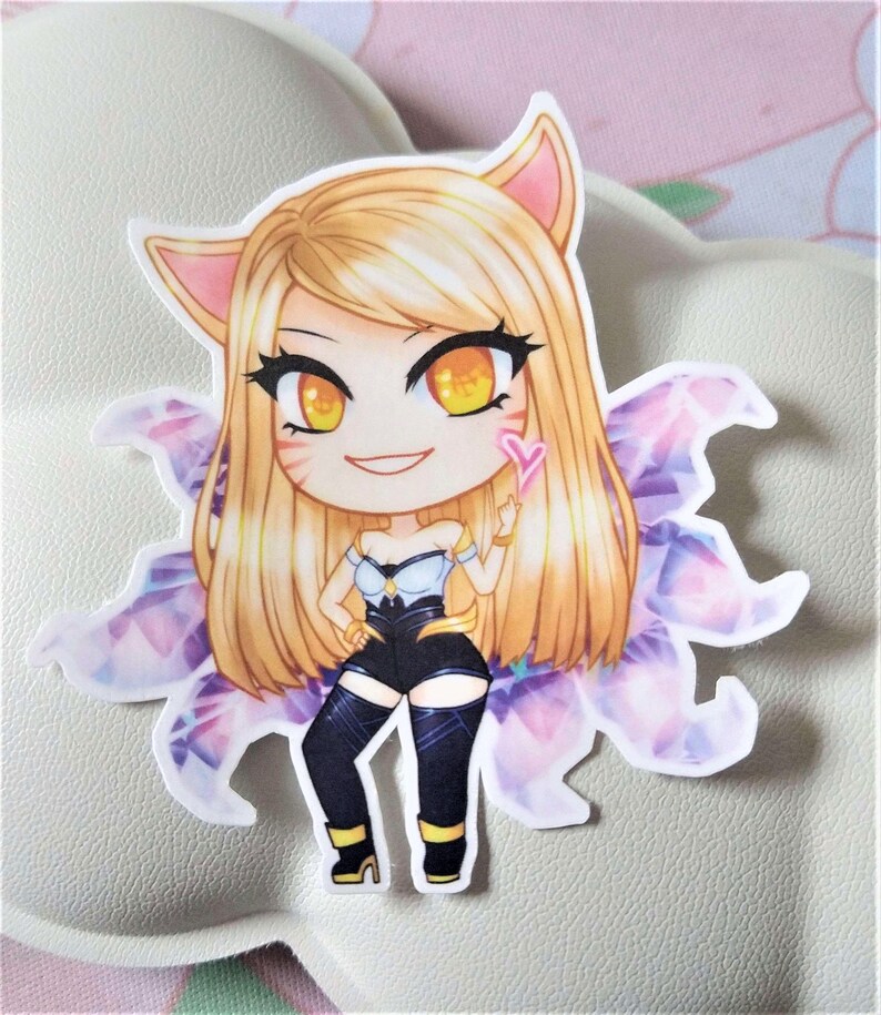 Cute Chibi KDA Popstars Anime PC Gamer Vinyl Waterproof Stickers for ...