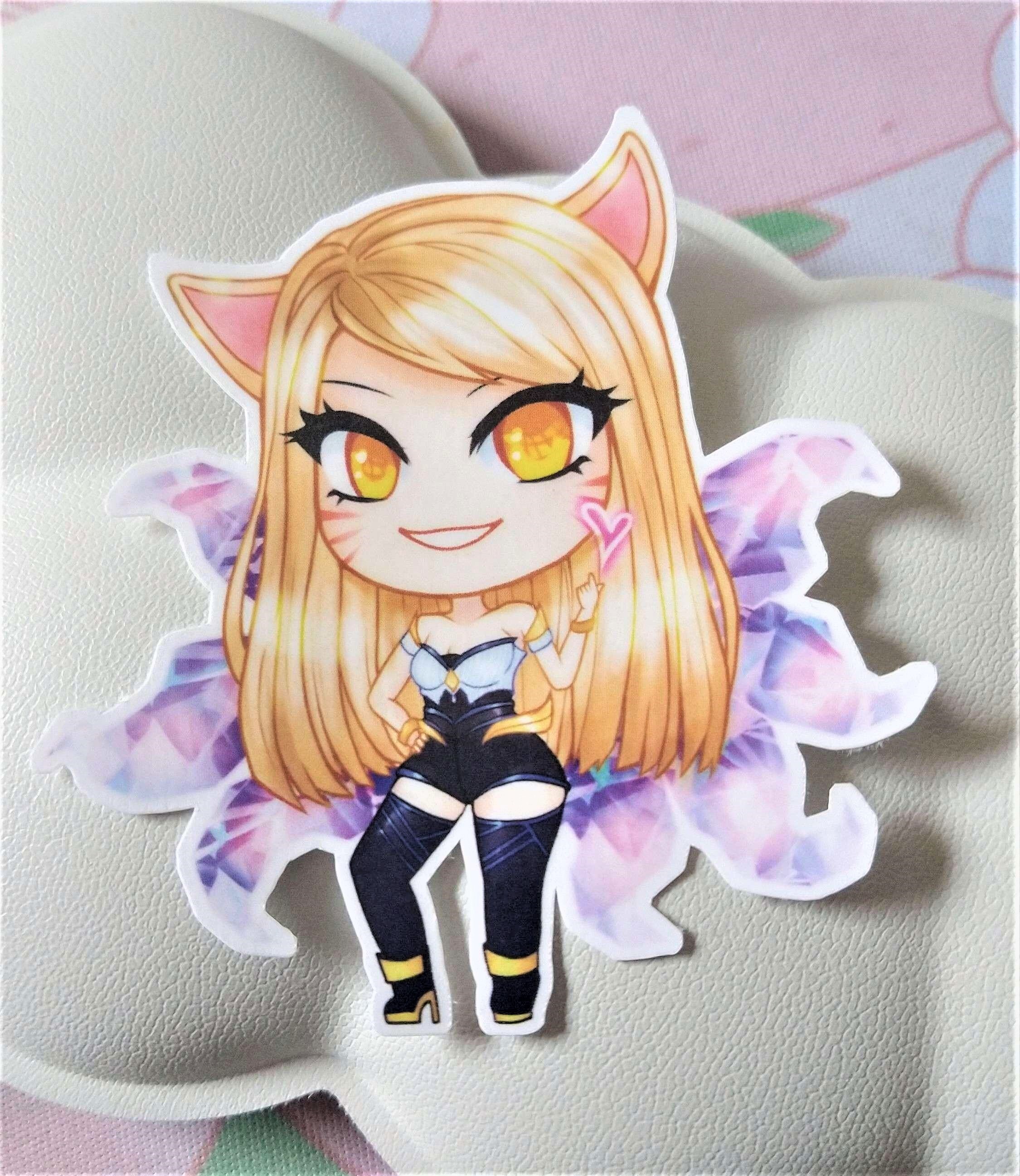 Cute Chibi KDA Popstars Anime PC Gamer Vinyl Waterproof Stickers for ...