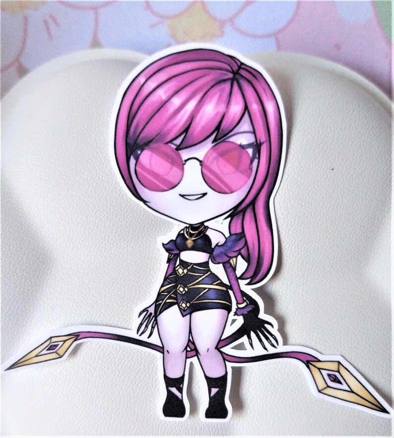 Cute Chibi KDA Popstars Anime PC Gamer Vinyl Waterproof Stickers for ...