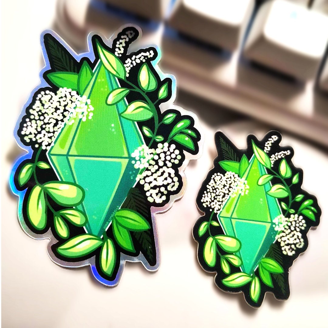 Floral Plumbob Vinyl Sticker: Cozy Gamer Decor - Etsy
