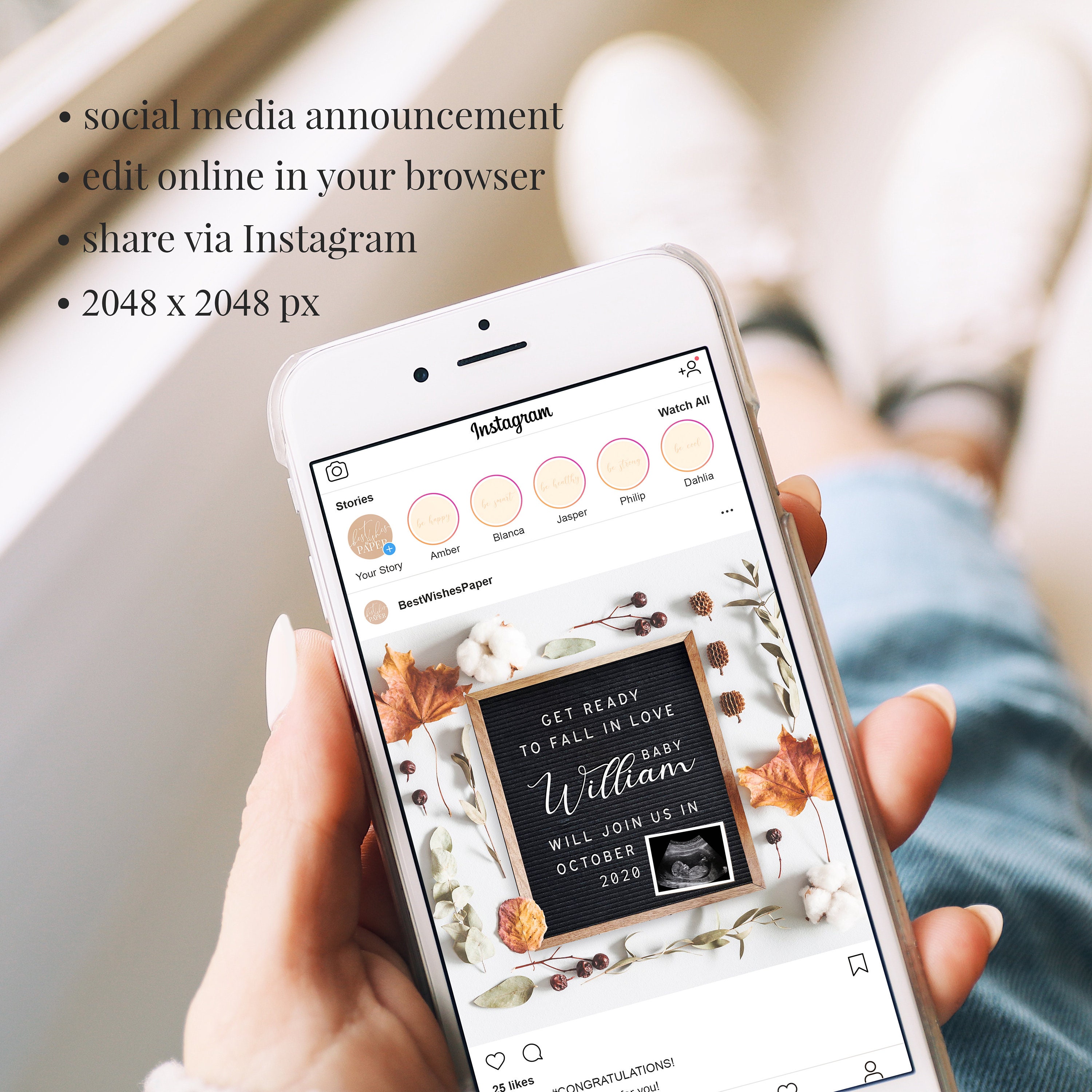 Editable Digital Baby Announcement digital Pregnancy - Etsy Canada