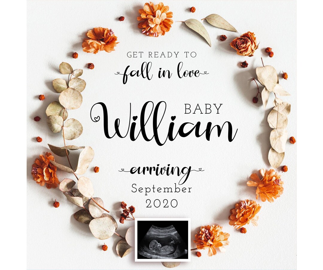Editable Digital Baby Announcement Digital Pregnancy - Etsy