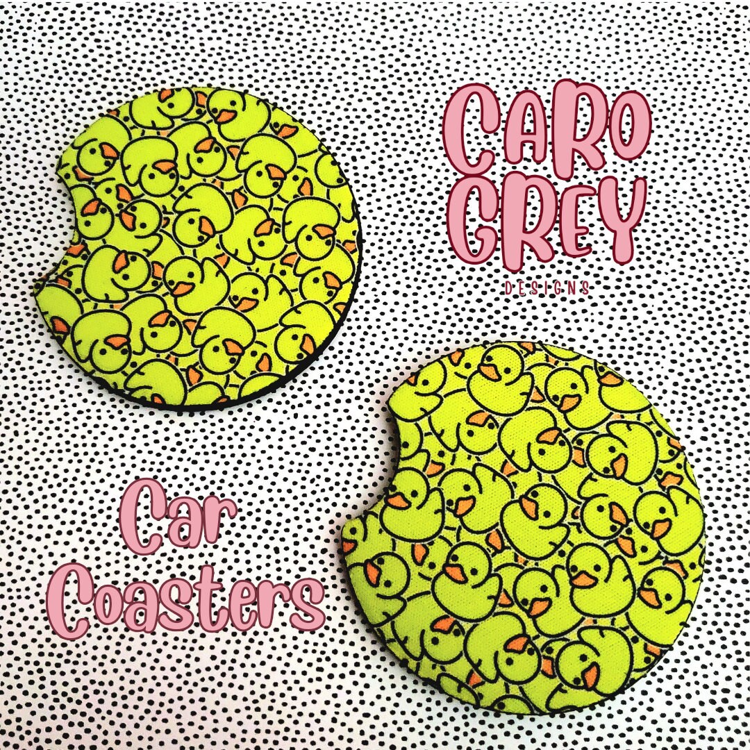 Rubber Duck Car Coasters | Yellow Ducky Car Decor | Duck Duck Jeep Car ...