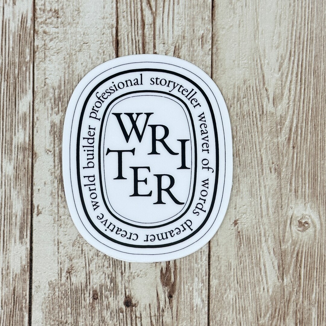 Writer Vinyl Waterproof Sticker, Decal - Etsy
