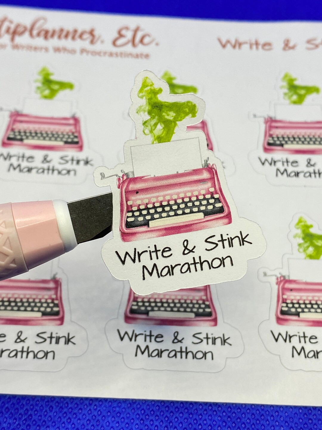 Writing Deadline Marathon Planner Stickers, Typewriter for Editing and ...