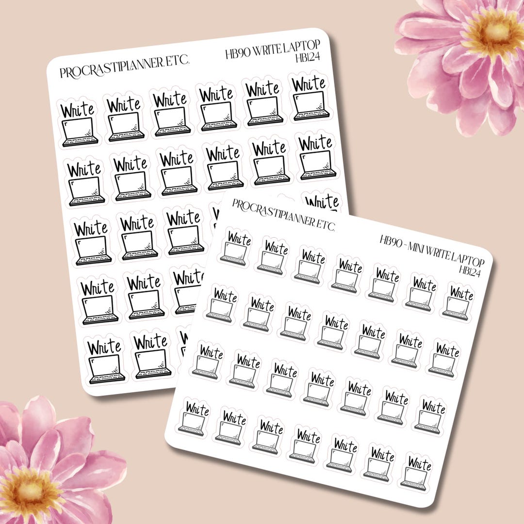 HB90 Method Collab - Write Laptop Author Writer Planner Stickers in ...