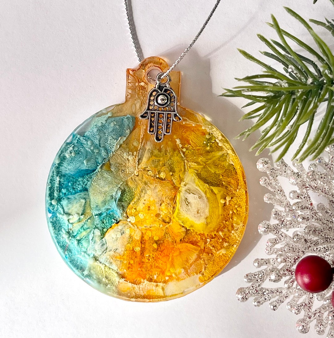 Alcohol Ink Christmas Tree Ornaments Resin Ornaments, Alcohol Ink Art ...