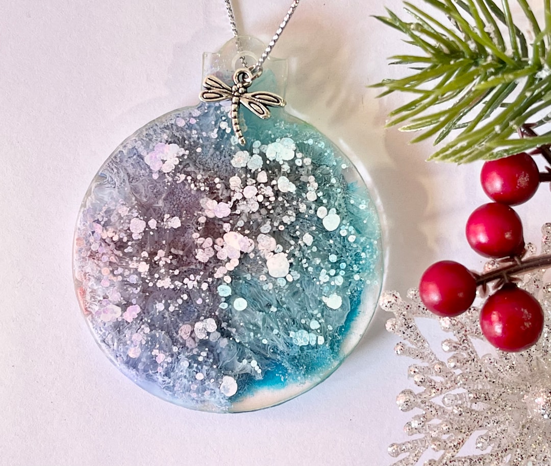 Alcohol Ink Christmas Tree Ornaments Resin Ornaments, Alcohol Ink Art ...