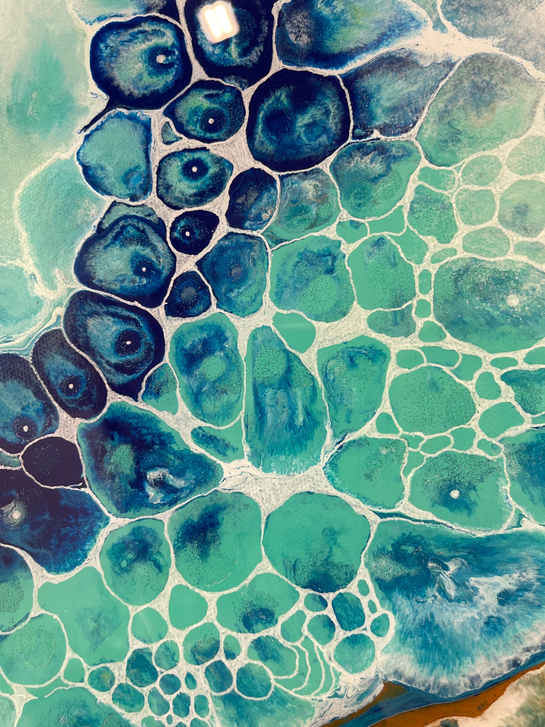 RIVER ROCK, Fluid Acrylic, ORIGINAL Painting - Etsy