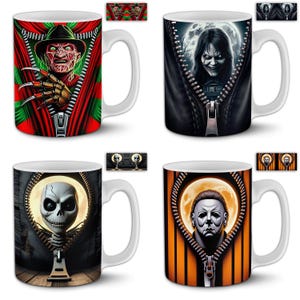 20+ 3D Halloween Horror 11oz Mug Design Bundle. PNG Sublimation Mug ...