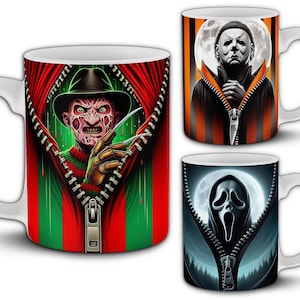 20+ 3D Halloween Horror 11oz Mug Design Bundle. PNG Sublimation Mug ...