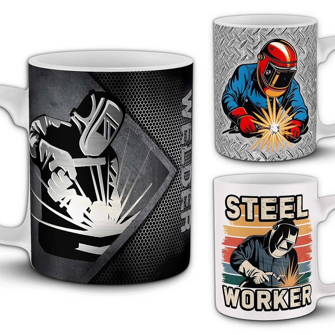 Welder Mug Designs - 7 Welding 11oz PNG Wraps - Metalwork Humor ...