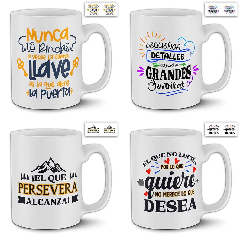 15 Motivational Designs for 11oz Mugs. PNG Sublimation Templates in ...