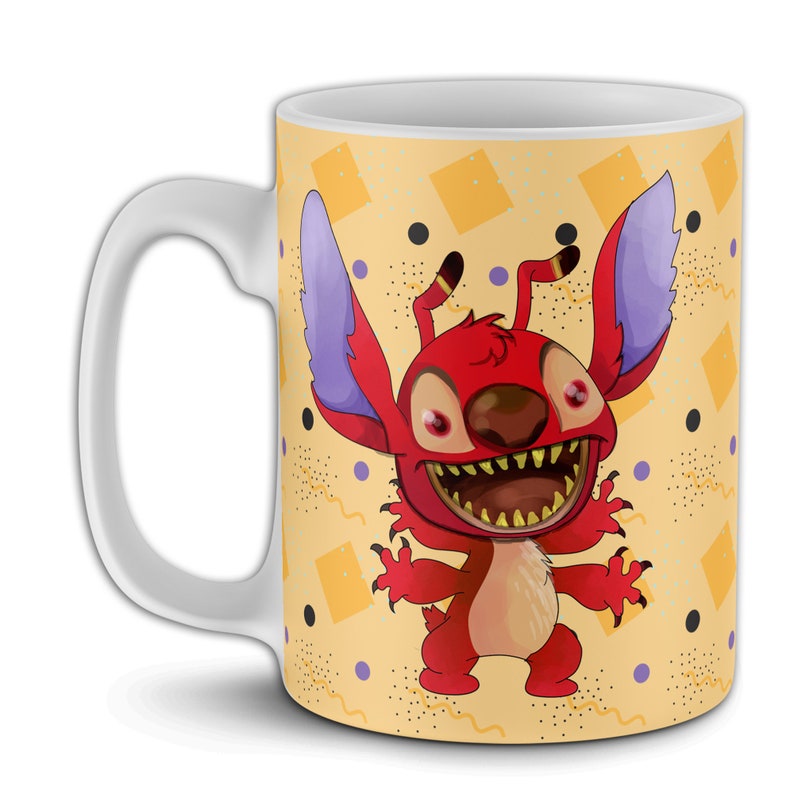 Stitch Cranky Mug Design. Cartoon Monster Angry Funny Text 11oz Mug ...