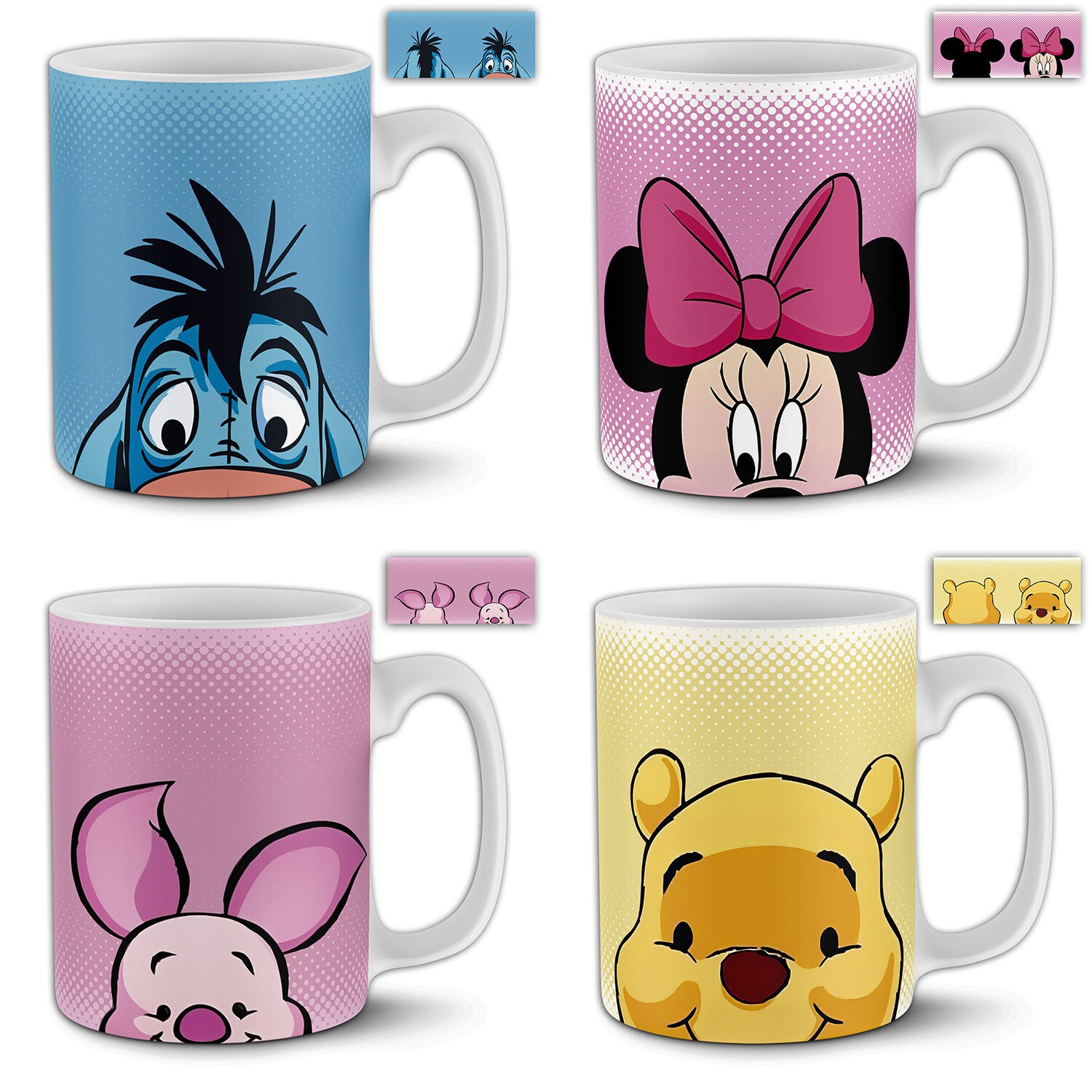 10 Peeking Cartoon Mug Design Bundle. 11oz Mug Sublimation Pack. PNG ...