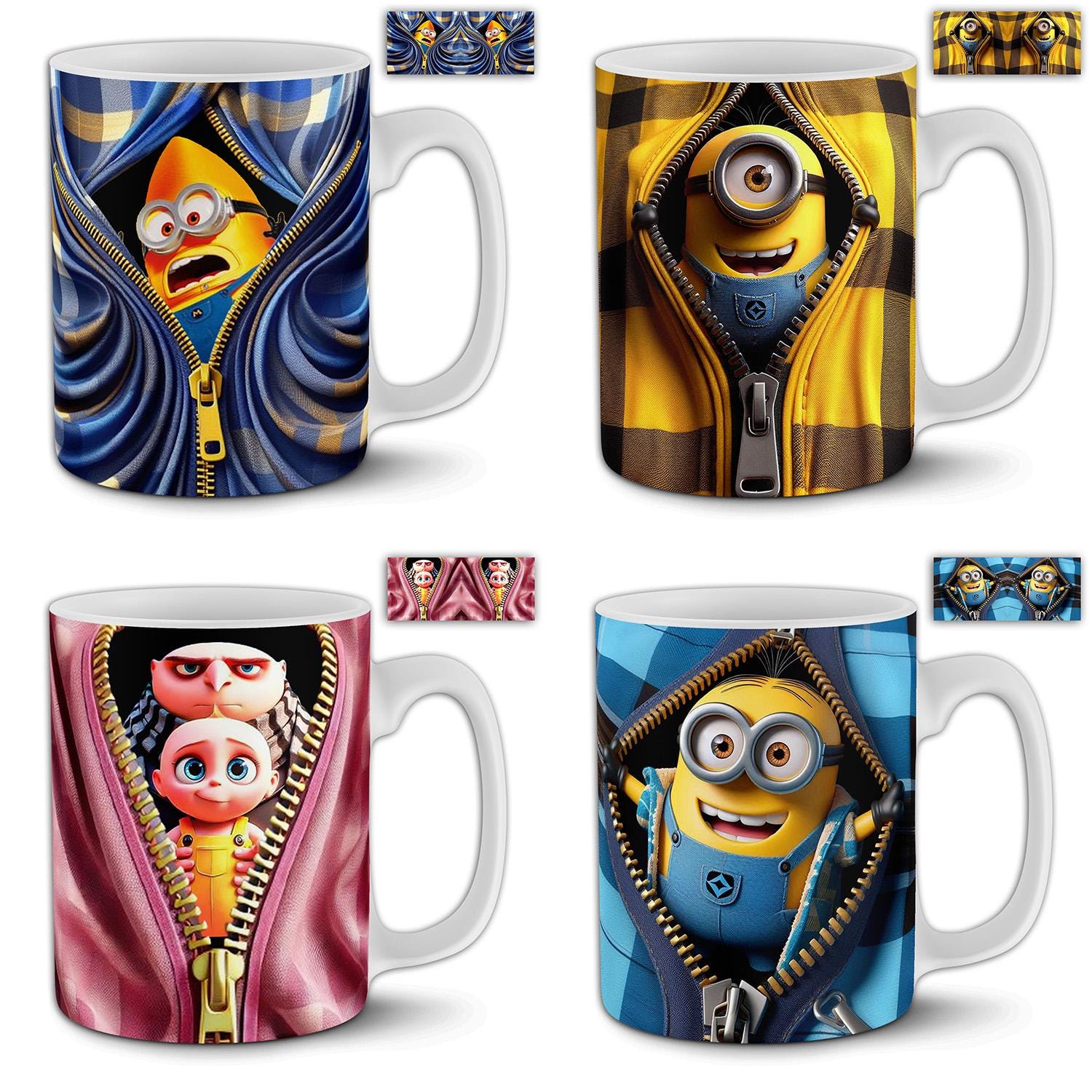 3D Despicable Cartoon 11oz Mug Design Bundle. 20 PNG Sublimation Mug ...