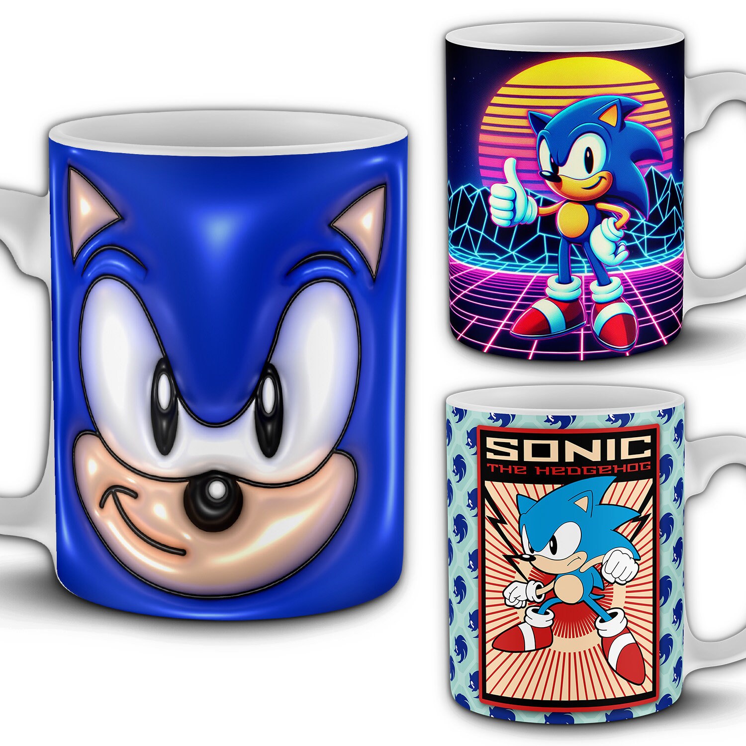 40 Sonic 11oz Mug Designs Bundle. Hedgehog Videogame Sublimation Mug ...