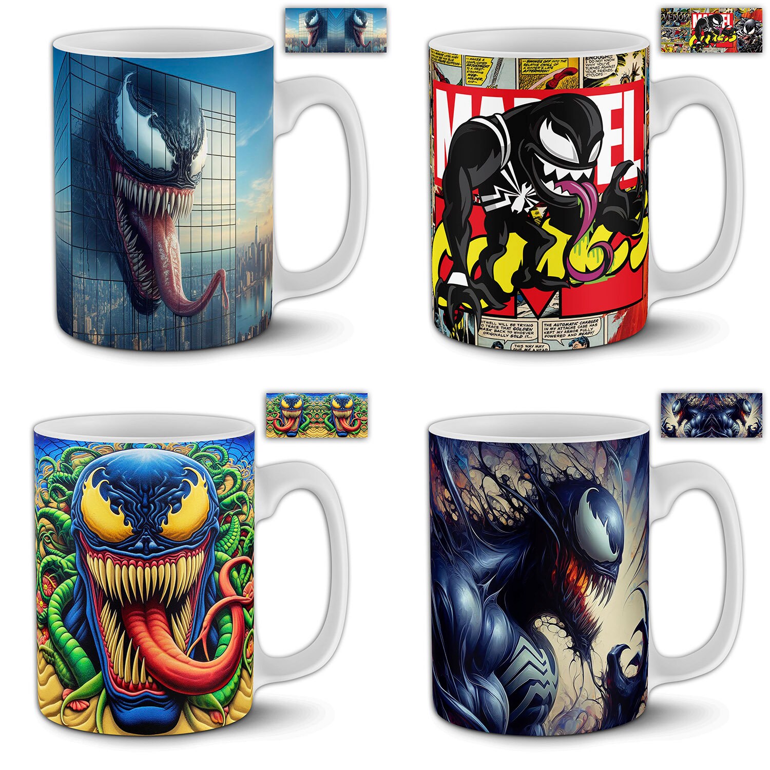20 Venom 11oz Mug Design Bundle. PNG Comics Spiderman Superhero Villain ...
