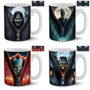 20+ 3D Halloween Horror 11oz Mug Design Bundle. PNG Sublimation Mug ...