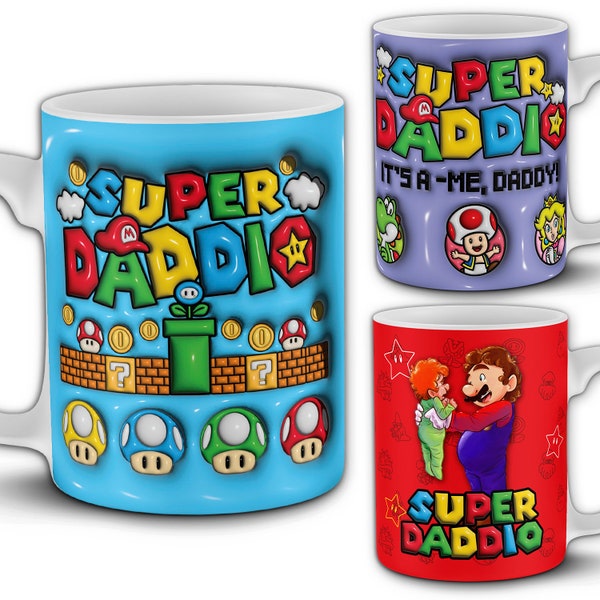 Mario Fathers Day Mug Sublimation - Etsy