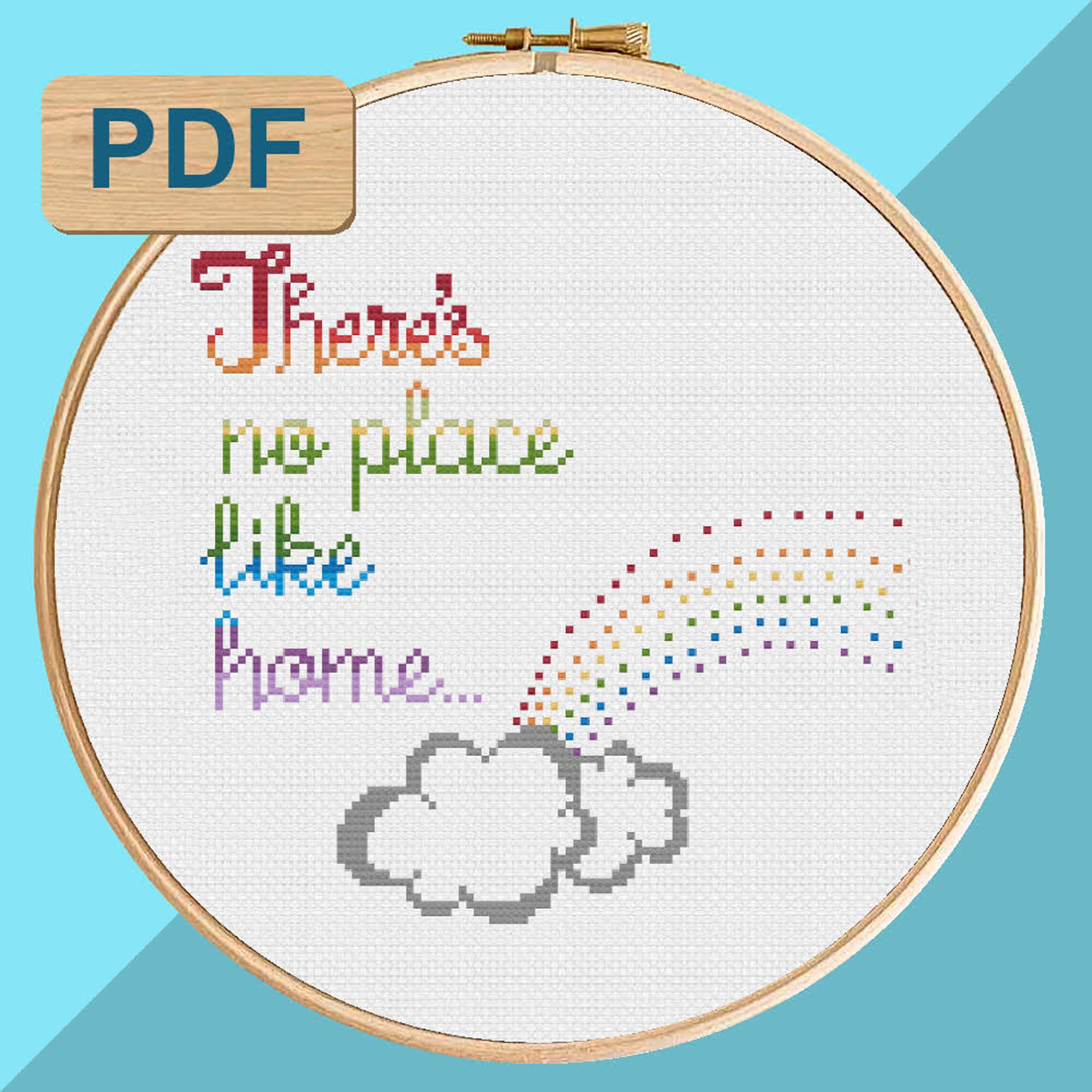 No Place Like Home Cross Stitch Pattern PDF Pattern by CROSS - Etsy